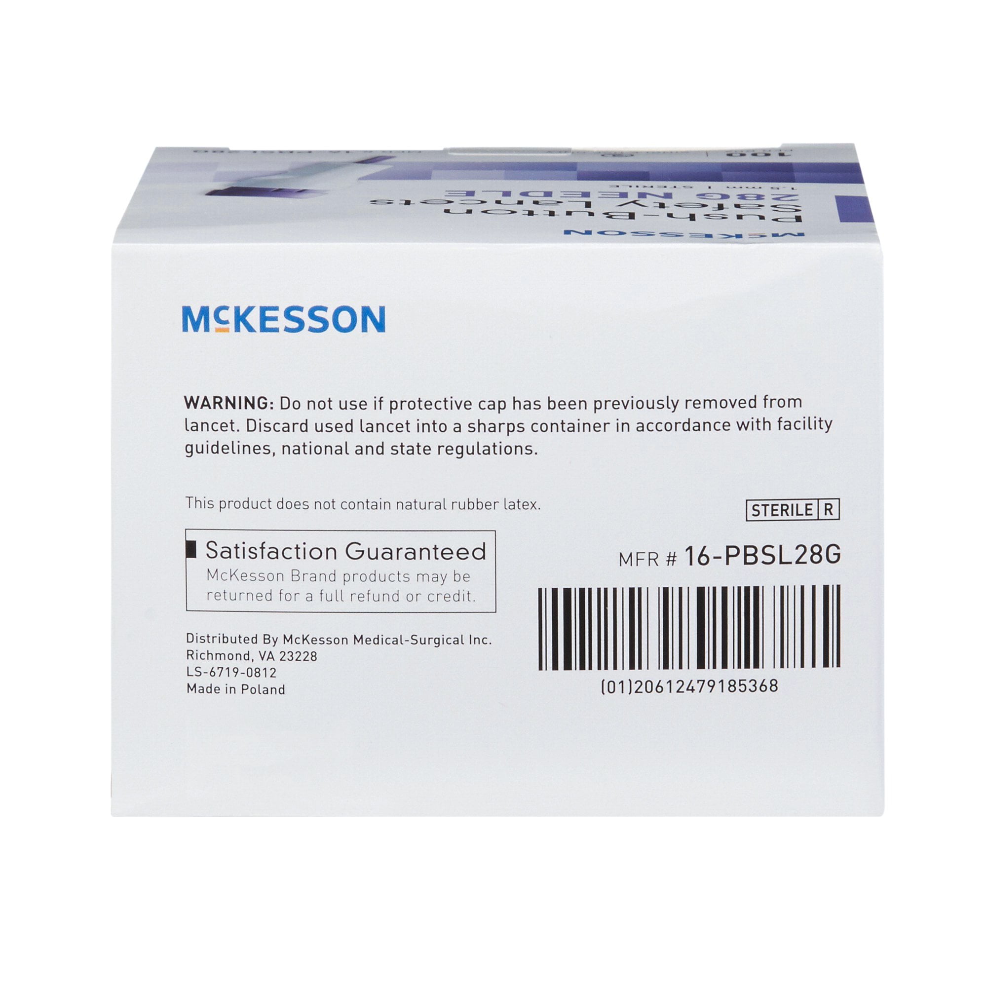 Buy McKesson Safety Lancets, Push-Button Diabetes Lancet - 28G, 1.5 mm ...