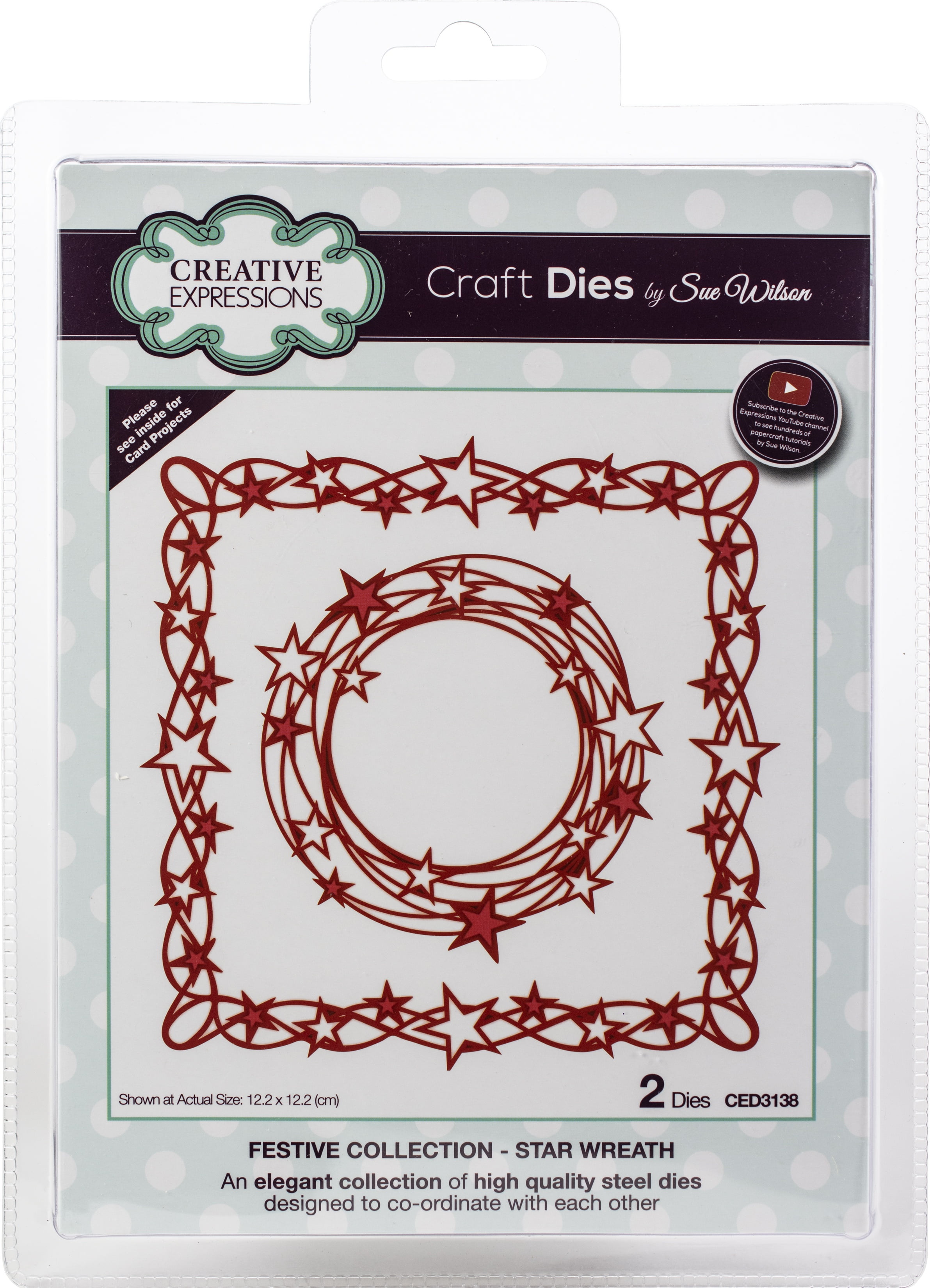 Creative Expressions Festive Craft Dies By Sue Wilson-Star Wreath ...