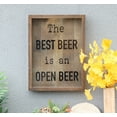 Parisloft 17.5"H Rectangular Best Beer Rustic Wood Wall Shadow Box ...