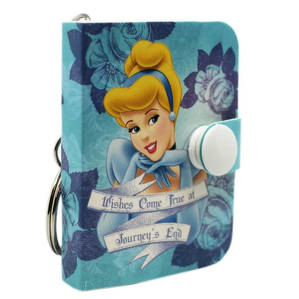 Disney Princess Cinderella Light Blue Cover Mini Notepad Keychain ...