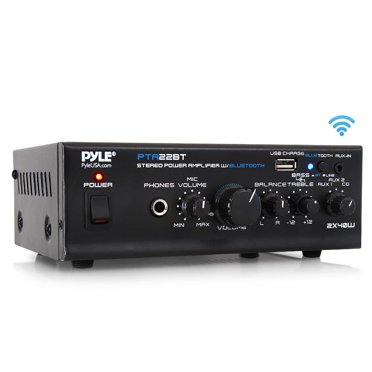 Pyle PCA2 80 Watt Stereo Sound Speaker Amplifier Receiver Home Audio ...