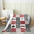 YST Rustic Farm Throw Blanket,Country Cow Chicken Pig Tractor Fleece ...