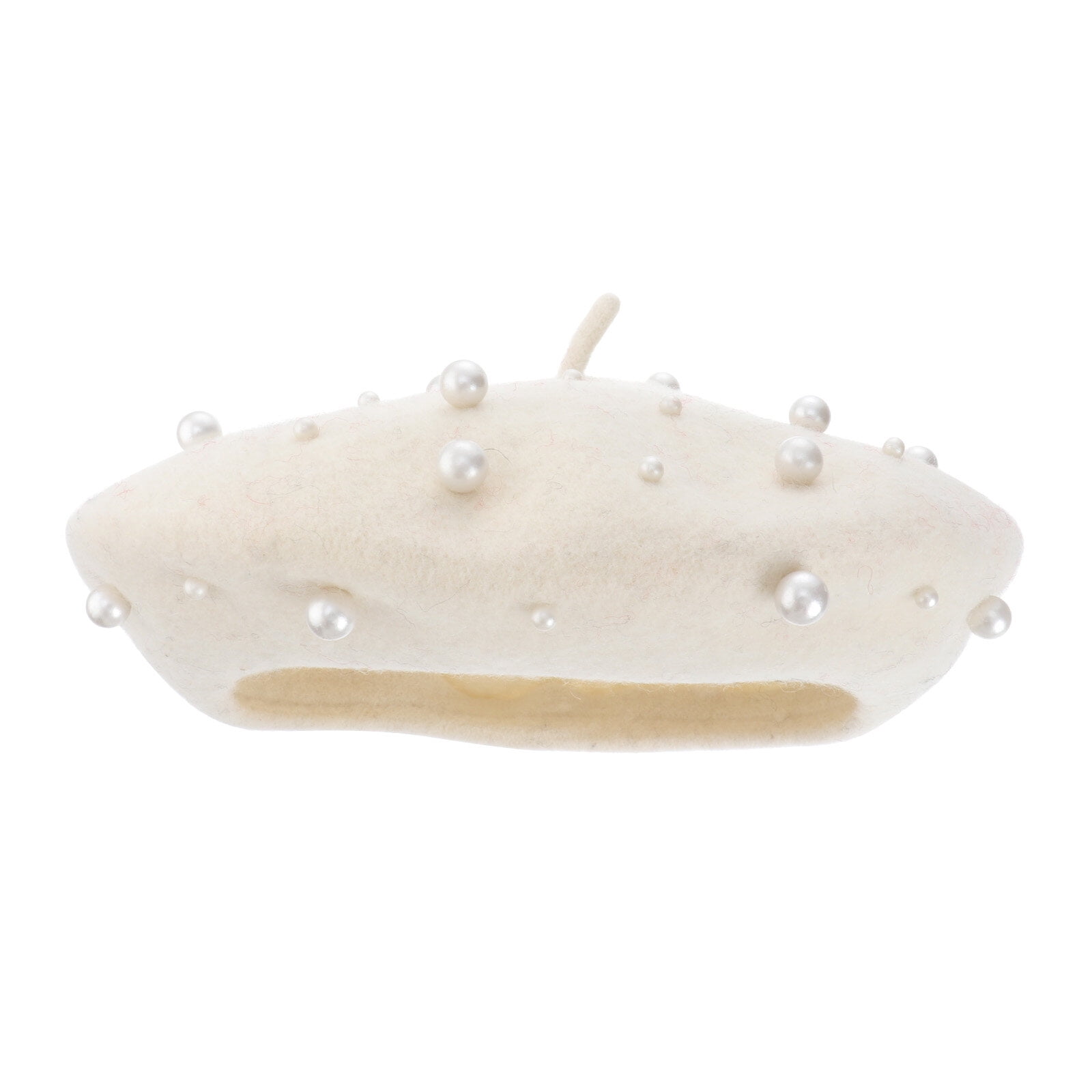 1pc Woman All-matched Hat Stylish Pearl Beret Hat Fashion Female Beret ...