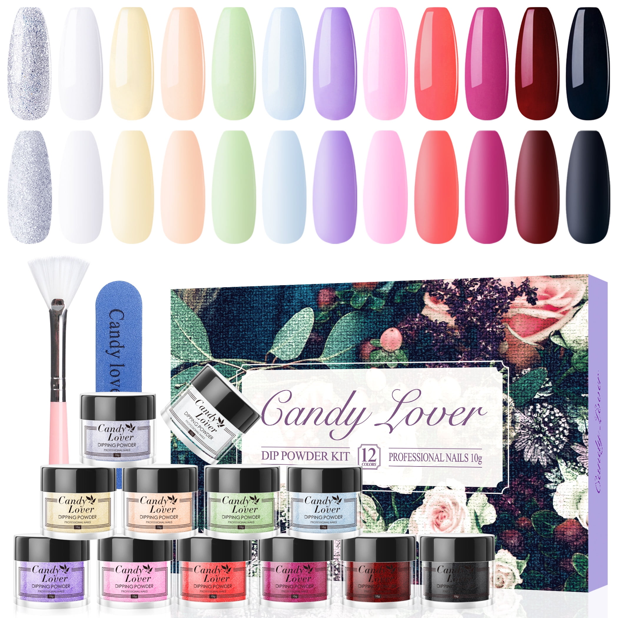 Candy Lover Dip Powder, 12 Colors Nail Dipping Powder Set, Dipping ...
