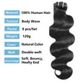 Clip in Hair Extensions Long Body Wavy Curly Black Human Daily Party ...