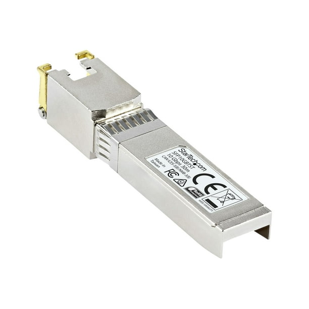 StarTech.com MSA Uncoded Compatible SFP+ Module, 10GBASE-T, SFP to RJ45 (Copper) for Cat6 and ...