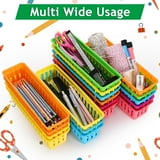 Pencil Basket Tray,24 Pack Plastic Classroom Pencil Organizer Basket ...