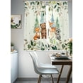 Animals Eucalyptus Leaves Sheer Curtains for Living Room Bedroom Green ...