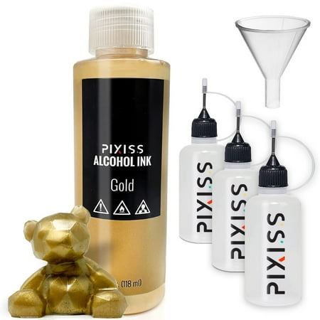 Gold Alcohol Ink for Resin - Metallic Alcohol Ink Gold Color 4-Ounce ...