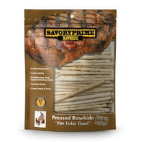 Savory Prime Pressed Rawhide Bones 6 Count - Walmart.com