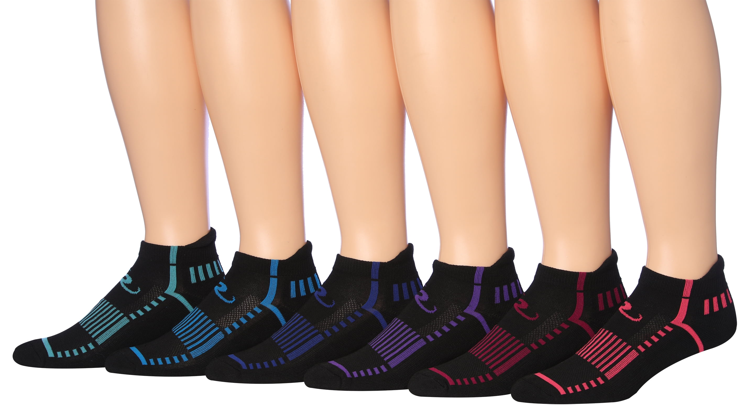 Ronnox Men's 6-Pairs Low Cut Running & Athletic Performance Tab Socks ...