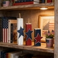 3 Pcs Decorations Set Wooden Patriotic Table Centerpieces Independence ...