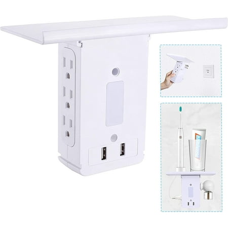 Outlet Extender Surge Protector with USB, Night Light, Electric Multi ...