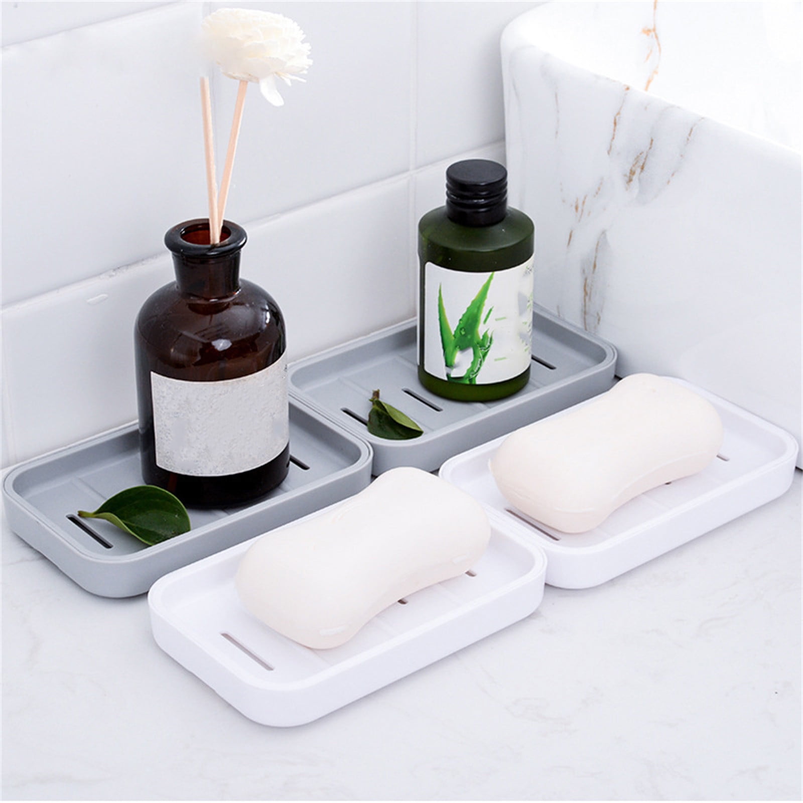Click here for Iuhan 2pcs 2 Soap Dishes  Plastic Soap Holder For... prices