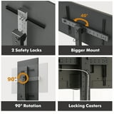 FITUEYES Rolling TV Stand for 32-75 inch,Horizontal and Vertical Swivel ...