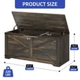 ModFusion 47.2" Farmhouse Storage Chest with Dual Safety Hinges, Wooden ...