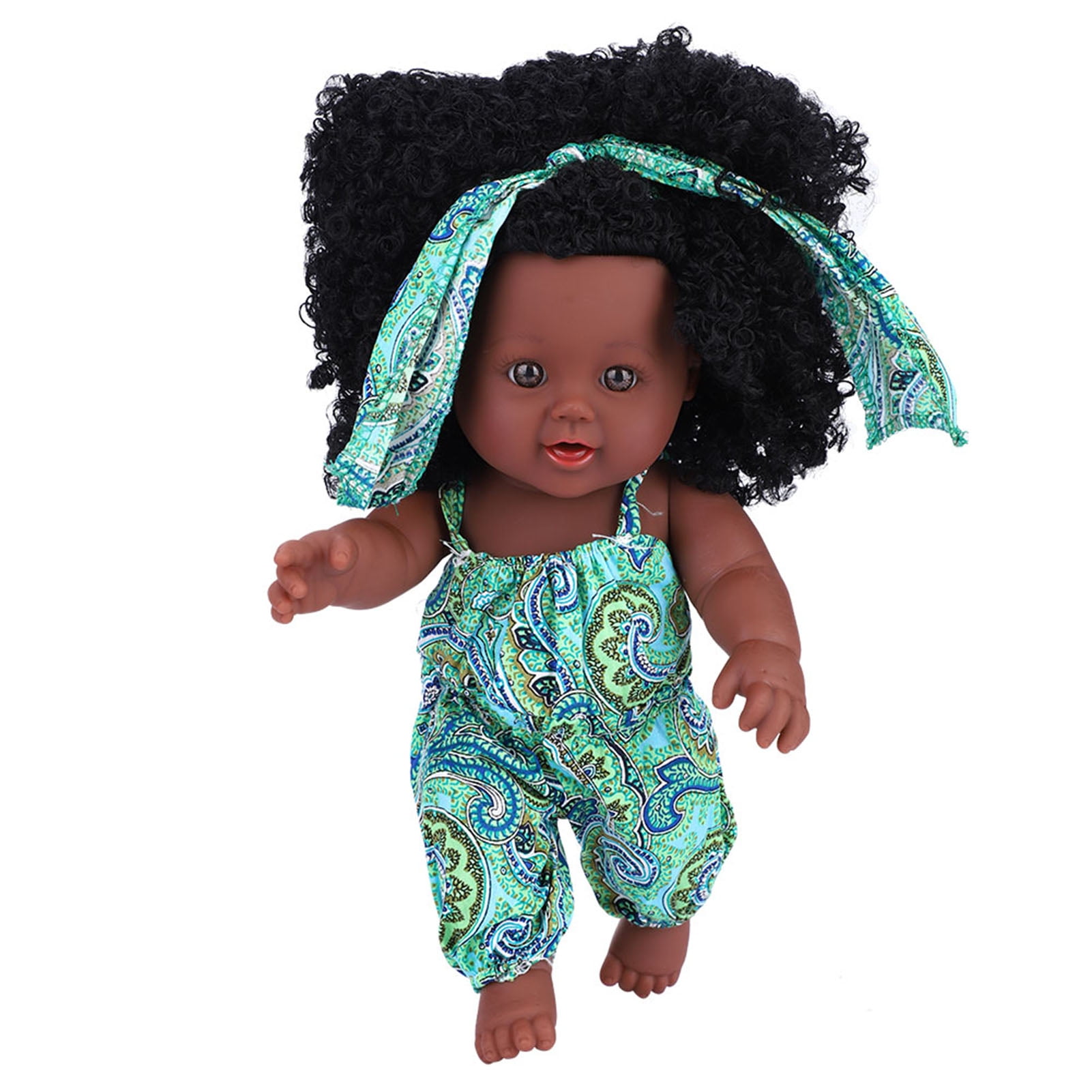 13.78inch Realistic Reborn Baby Dolls Newborn Black Girl African American Doll Lifelike Real Baby Doll Birthday Gift for Kids Green Walmart