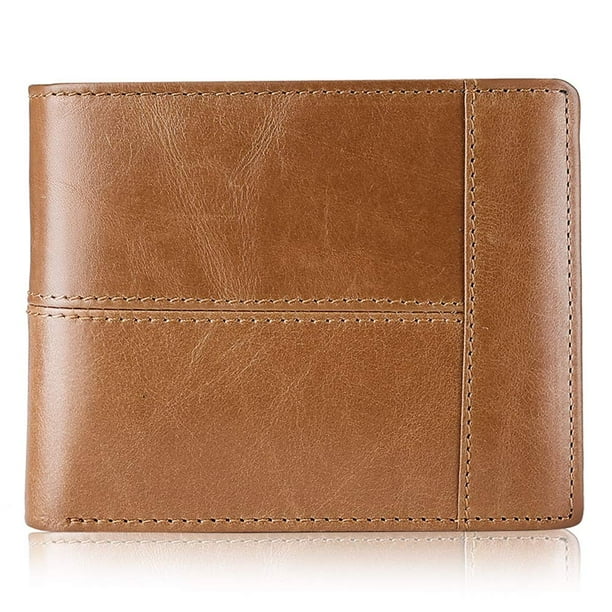 Mens Wallet Rfid Genuine Leather Bifold Wallets For Men, Id Window 14 ...