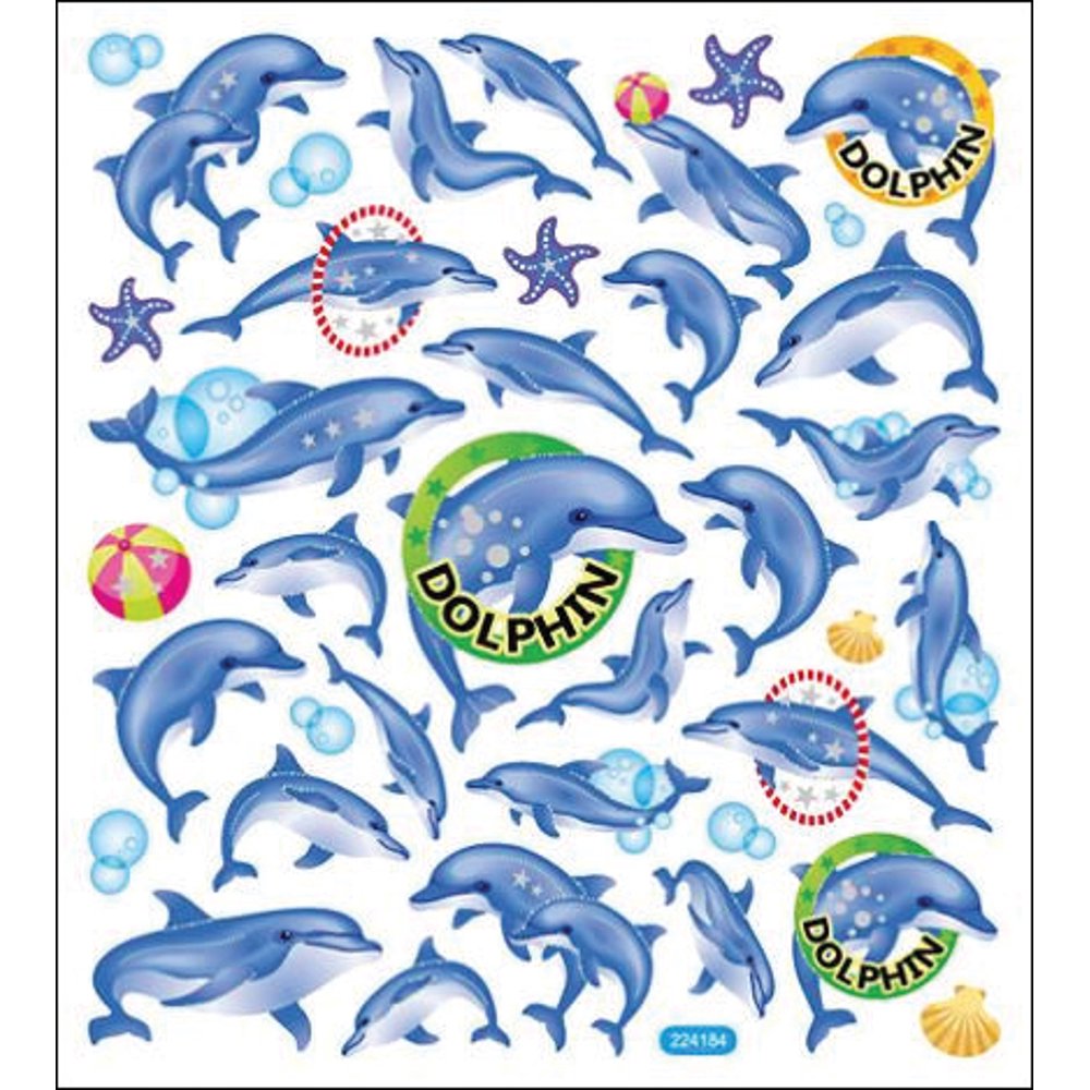 Multicolored Stickers-Dolphin Fun - Walmart.com - Walmart.com