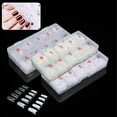 Tkrady French Acrylic False Nail Tips, 500pcs Half Cover Artificial ...