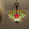 CHLOE Lighting MYRTLE Tiffany-style 3 Light Inverted Ceiling Pendant 20 ...