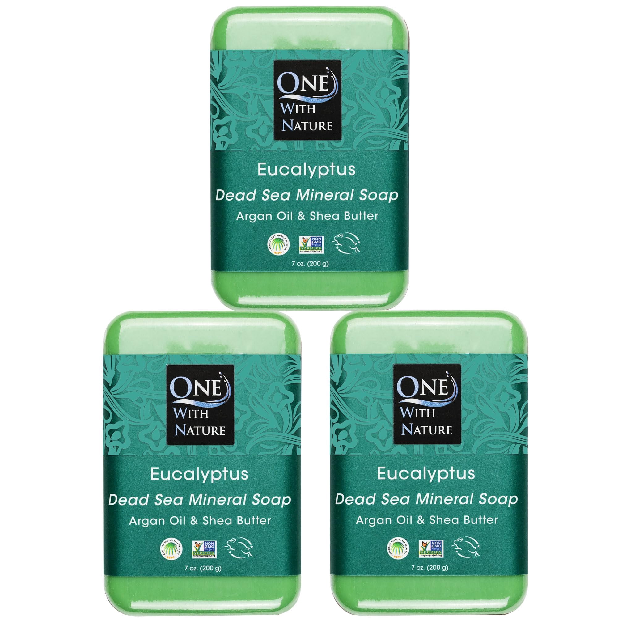 Soap One With Nature Eucalyptus, 200 ml, rejuvenecedor, paquete de 3 ...