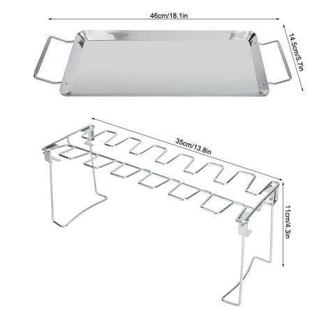 Ymiko Chicken Leg Wing Grill Rack Chicken BBQ Rack, BBQ Wing/Leg Rack ...