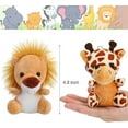 12 Pcs Plush Toy Pendant Stuffed Jungle animal Bags Small Keychain Ring ...