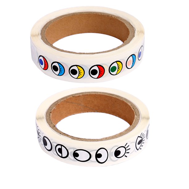 2 Rolls Label Stickers DIY Labels Cartoon Eyes Pattern Stickers for ...