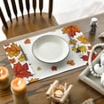 Smile Maple Leaves Fall Placemats Set of 4, 12x18 Inch Thanksgiving ...