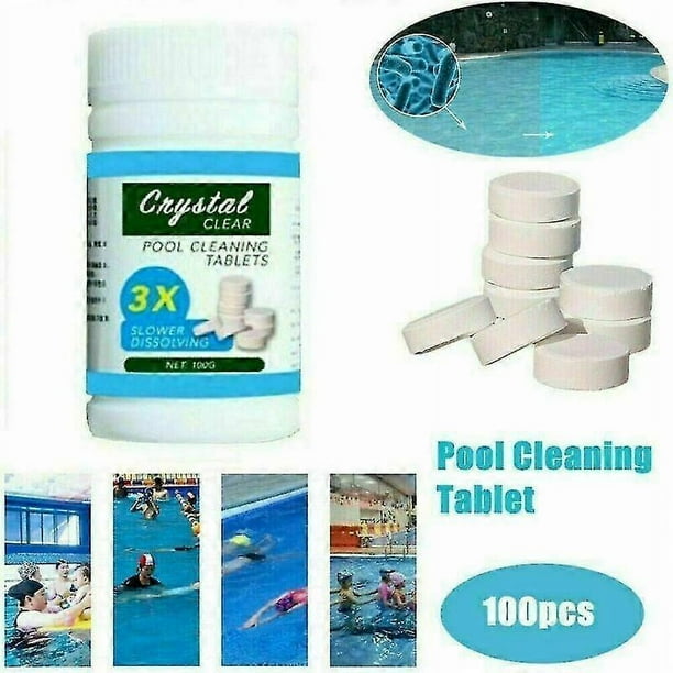 Pool Cleaning Tablet - 100g, Floating Chlorine Hot Tub Chemical ...