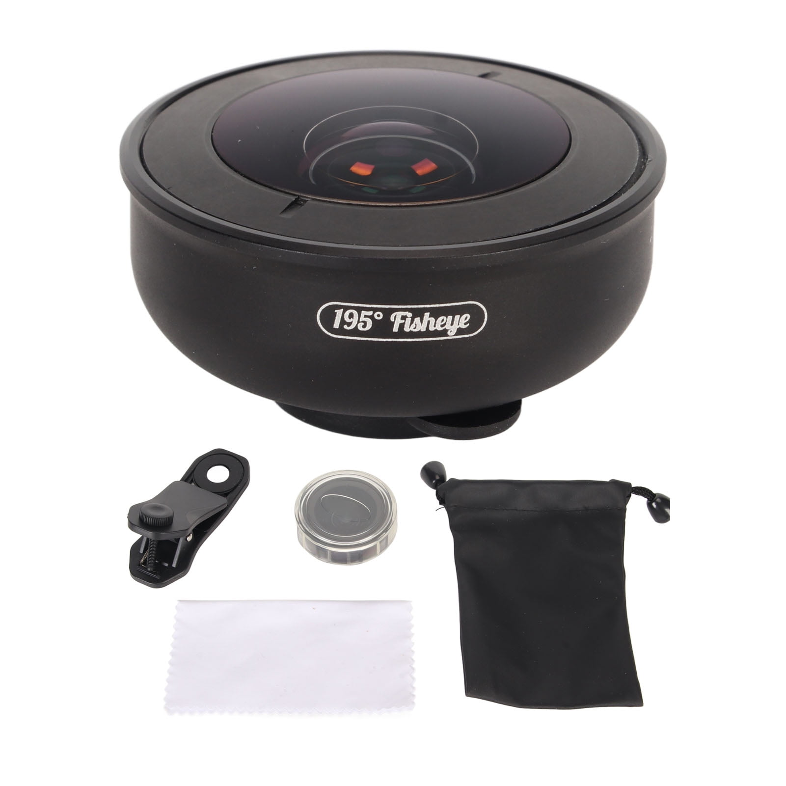 Lente ojo de pez con clip para cámara de teléfono celular, zoom de 195 ...