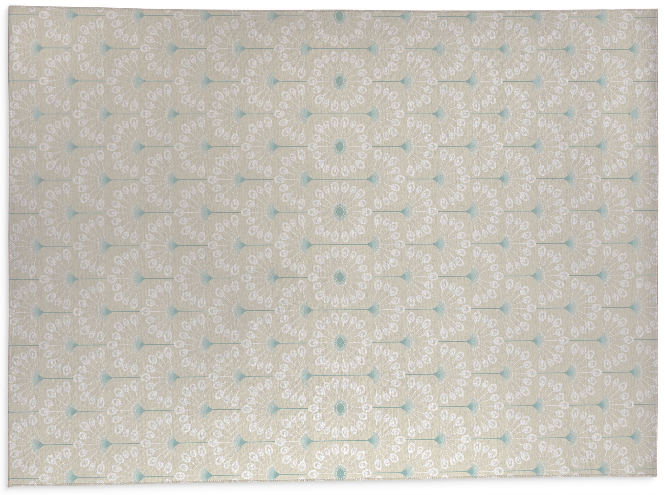 Fan Ivory Indoor Floor Mat by Kavka Designs - Walmart.com