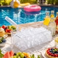 2 Sets Ice Storage Bin for Freezer with Lid and Flexible Scoop Set ...