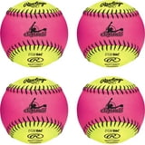 Athletic Works Set of 12 Softballs in 5-Gallon Bucket, 11-inch, Yellow ...