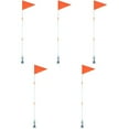 5 Pack High Visibility Safety Bike Flag with Fiberglass Pole, Tear ...
