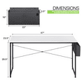 Magshion Computer Desk 47 Inches with Storage Bag, Student Laptop ...