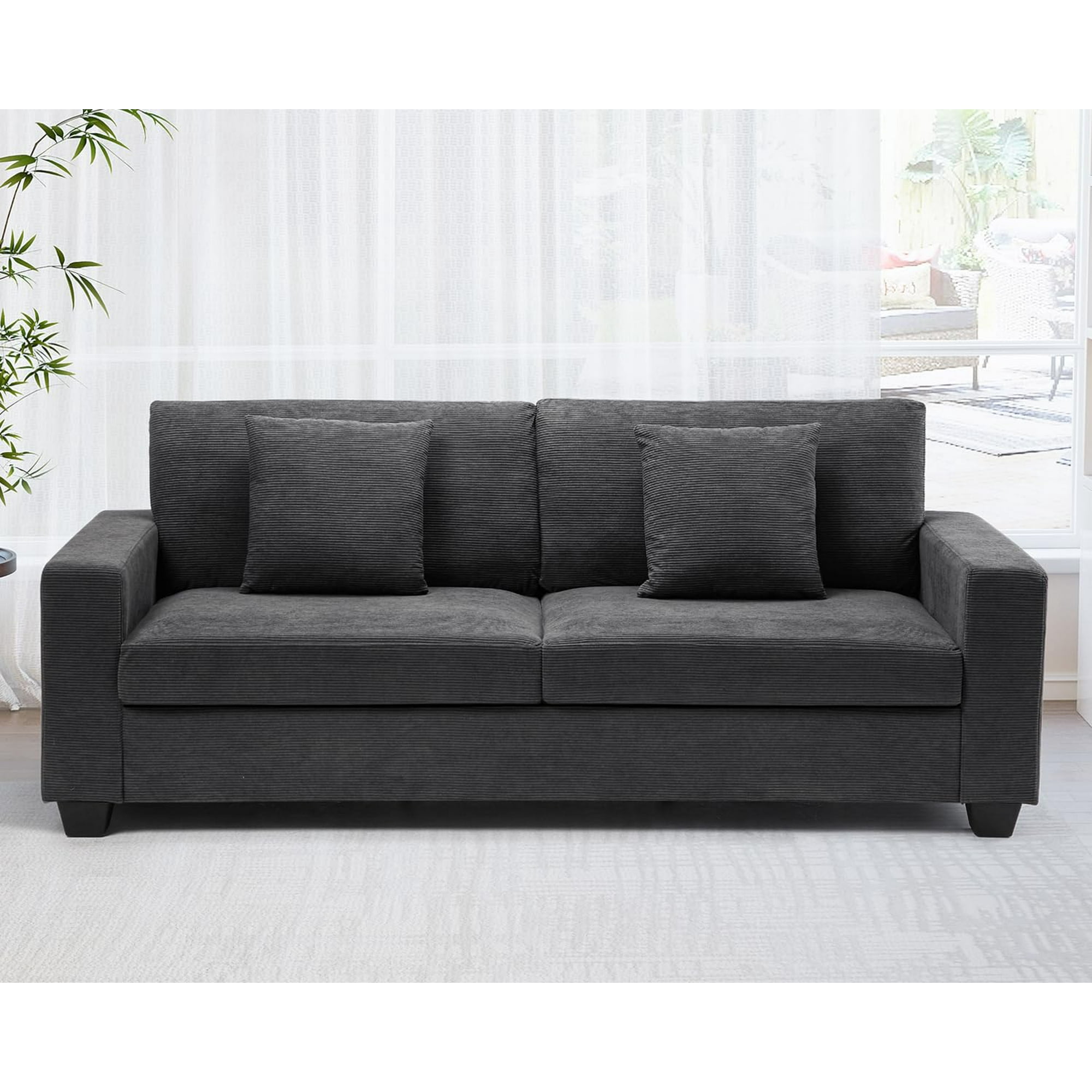 Click here for Beesclover 83 Sofa For Living Room  3 Seater Cordu... prices