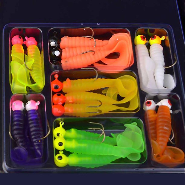 17pcs Artificial Bait 5.5cm Pvc Fish Bait Realistic Detailed For Pike ...