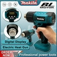Makita Digital Display Electric Air Guns Cordless Heat Gun 2 Nozzles ...