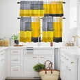 Abstract Graffiti Art Kitchen Curtains Valance and Tier Set Yellow Gray ...