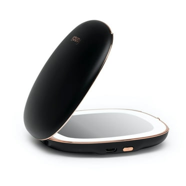 Fancii Rechargeable Compact Makeup Mirror with Dimmable LED Lights, 1x ...