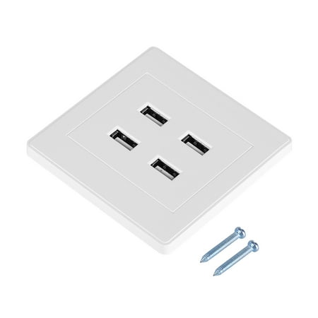 USB Outlet, 4 USB Ports USB Wall Mounted Socket, Safe 110~250V For ...