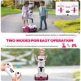 TOBBI 3-in-1 Electric Robot Buggy, 6V Ride-On Car with Remote & Music for Toddlers 3-6, Rose Red ...