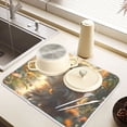 Dish Drying Mat for Kitchen Counter 16x18 Beautiful Garden Cat ...