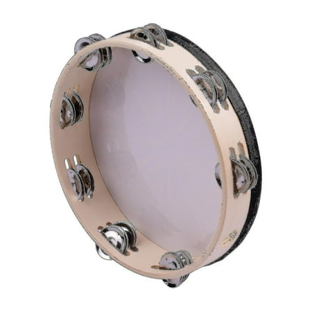8 Inch Wooden Tambourine Tambourine With Single Row Jingle Reflective ...