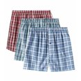 Men's Quick Dry Checker Plaid Shorts, Cotton Blend Boxers Trunks ...