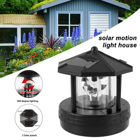 Solar Lighthouse Rotating Beacon