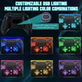 Bonadget PS4 Wireless RGB Controller with Enhanced Dual Vibration, 6-Axis Sensor, Analog Sticks ...