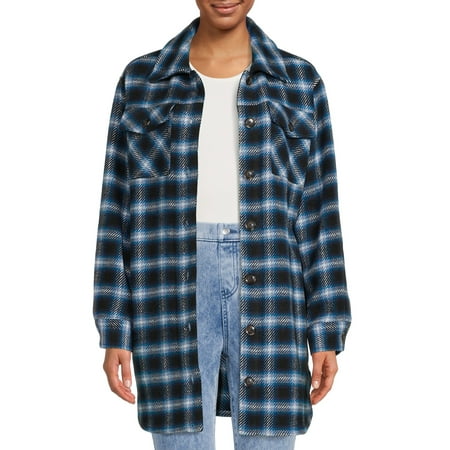 Time and Tru Women’s Belted Shacket Coat – Walmart Inventory Checker ...